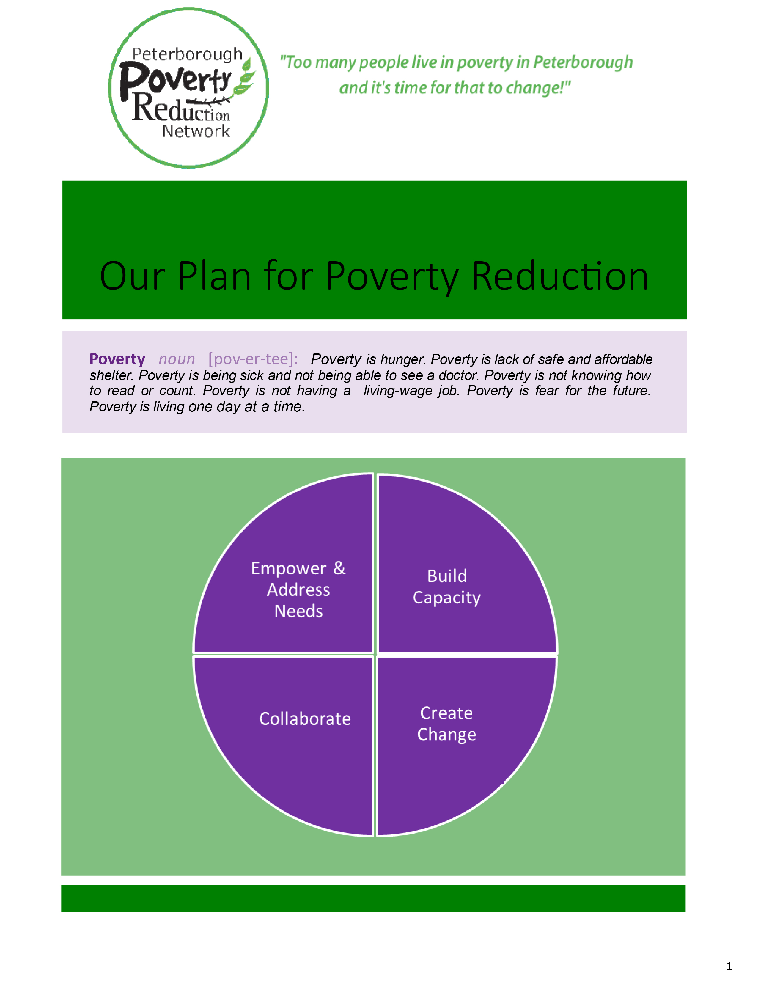Peterborough Poverty Reduction Network (PPRN) – Working Towards a ...